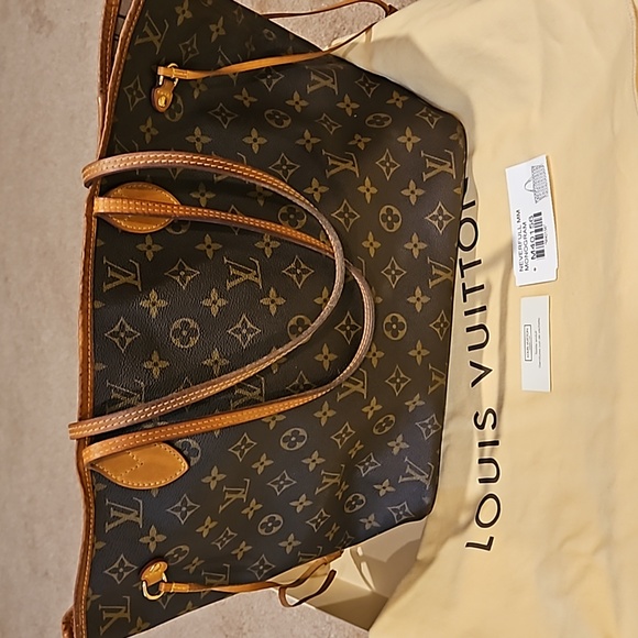 Louis Vuitton | Bags | Louis Vuitton Neverfull Mm Tote With Dustbag And ...